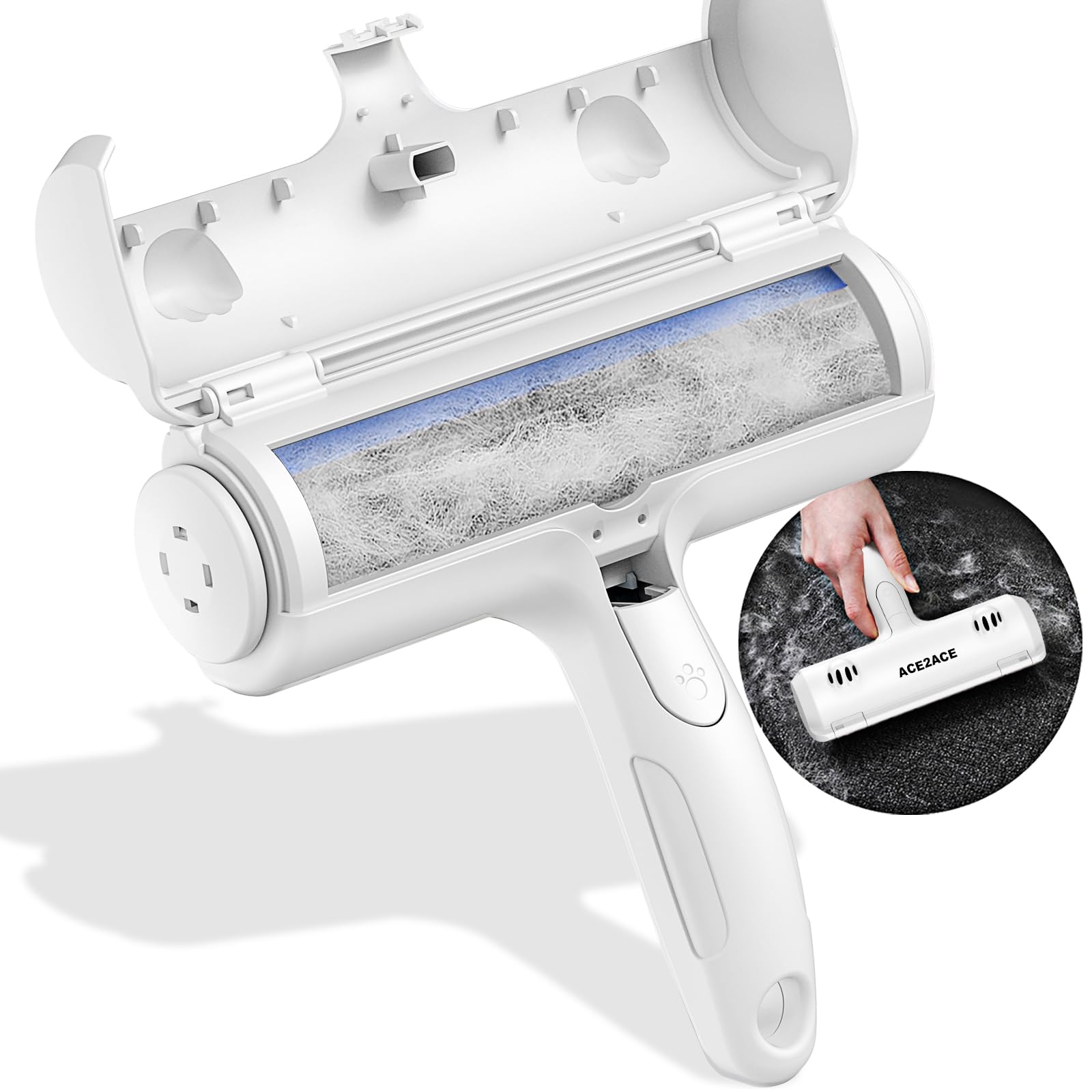 Pet Hair Remover Roller, ACE2ACE Reusable Animal Hair Removal Brush for ...