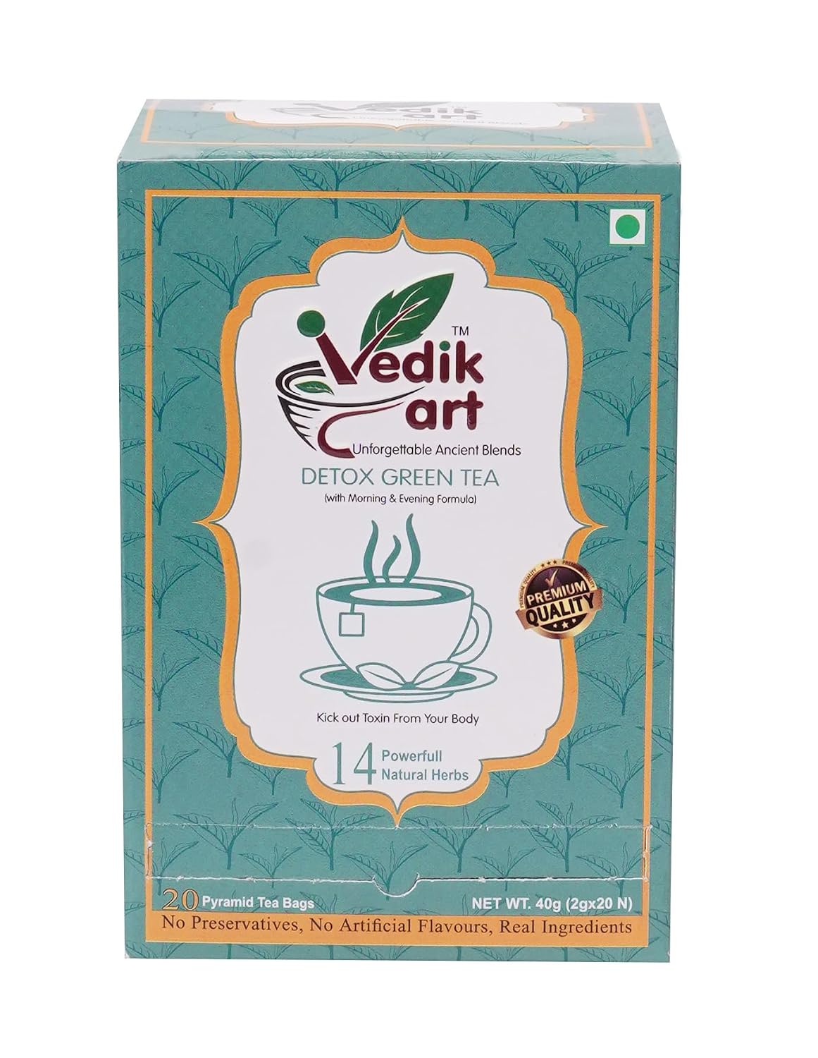 Vedik Art Herbal Tea 100% Pure and Natural Herbs Pyramid Tea Bag ...