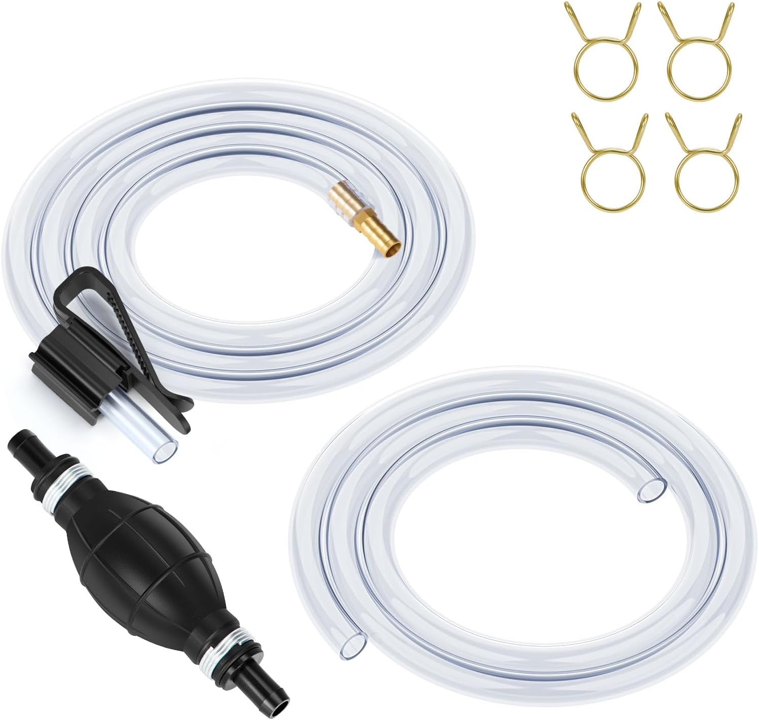 Gasoline Siphon Hose Pump， High-Flow Portable Hand Fuel Transfer Pump ...