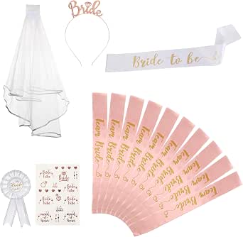 Domkan 15PCS Enterrement de Vie de Jeune Fille Accessoire, EVJF ...