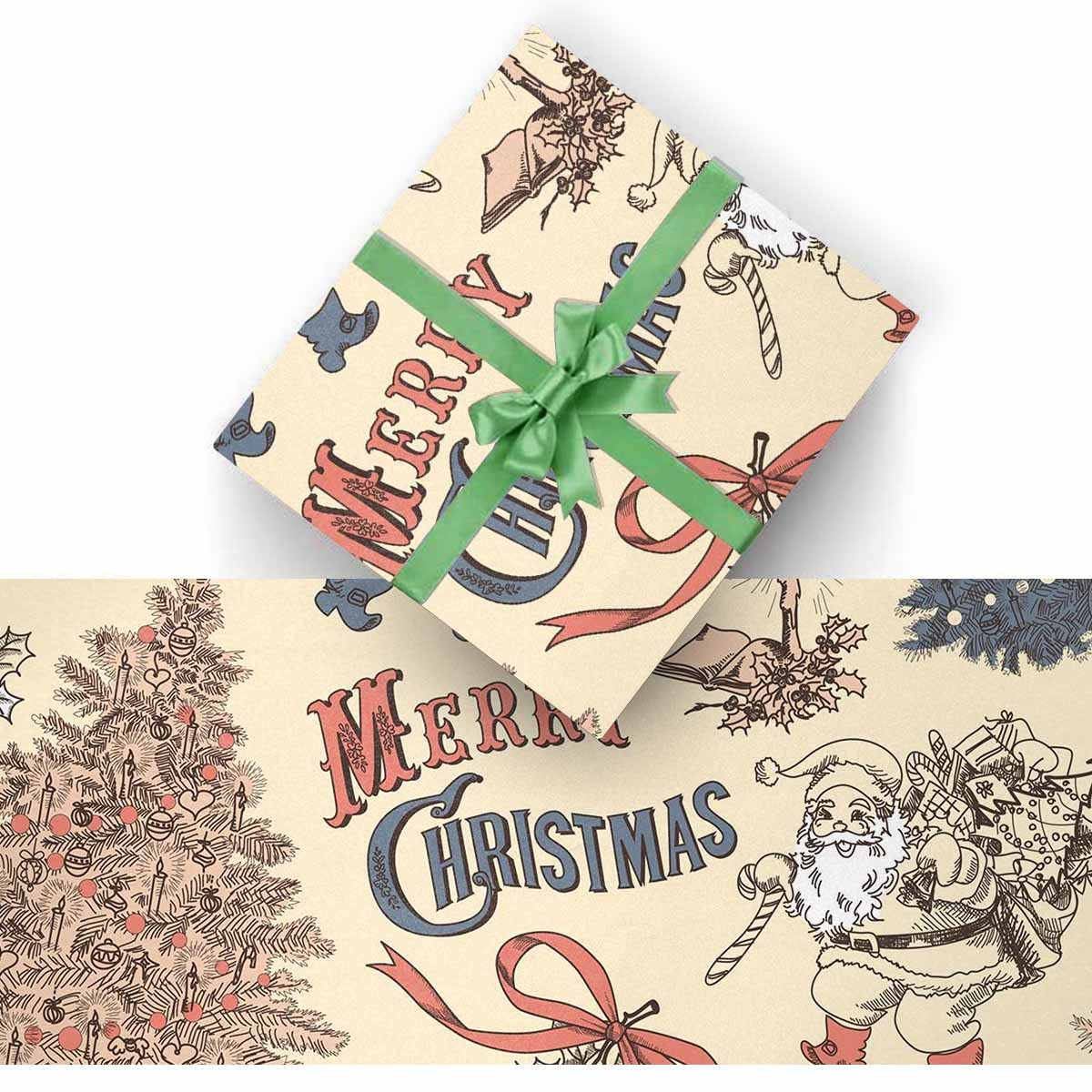Vintage Christmas Wrapping Paper Designs