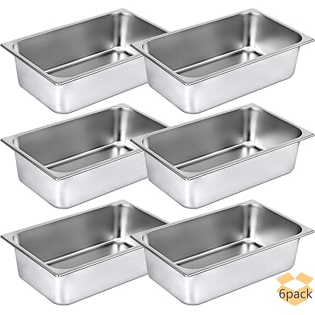 Amazon.com: Winco 6-Inch Deep Stainless Steel Spillage Pan, Full Size ...