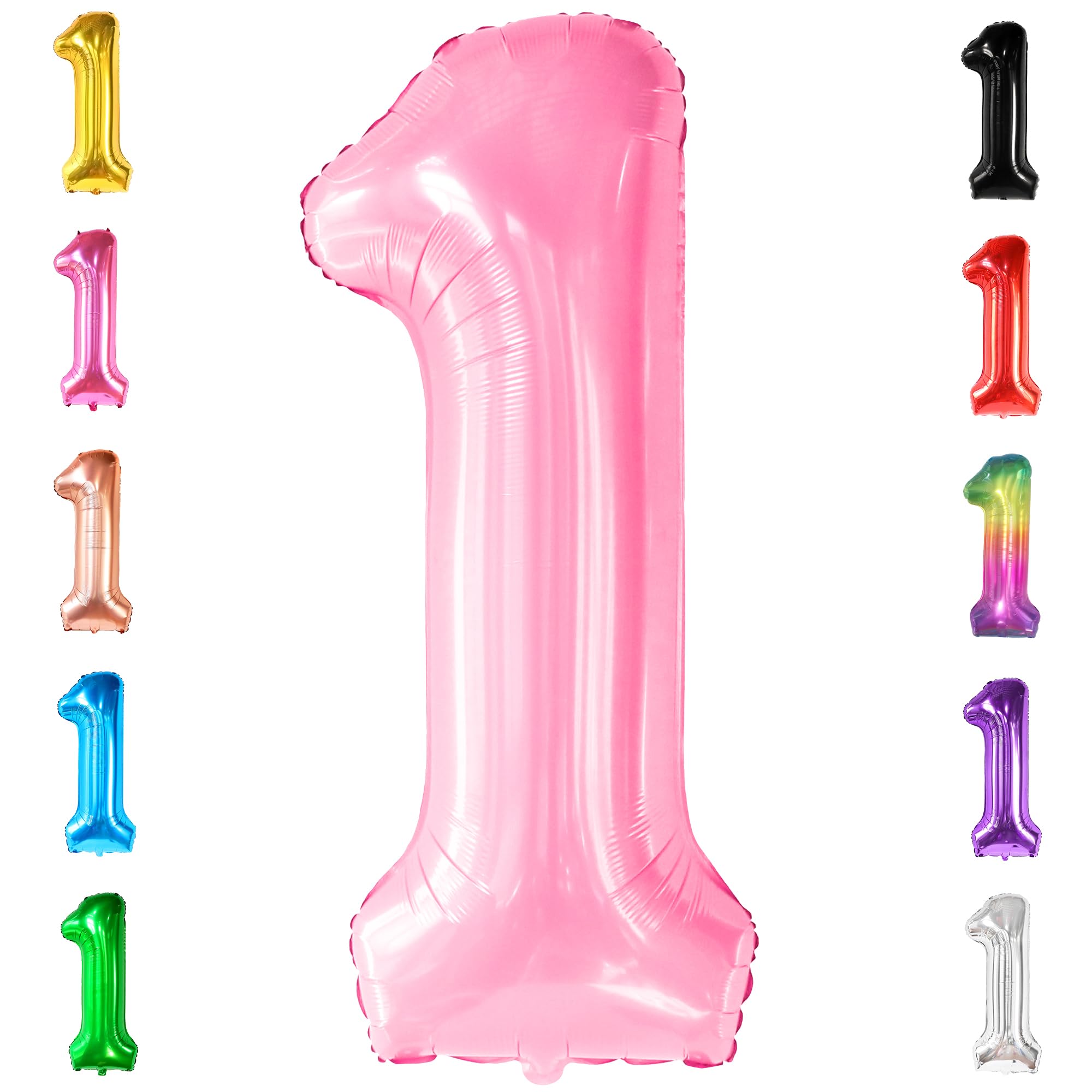 Snapklik.com : Light Pink 1 Balloon Number - 40 Inch Number 1 Balloons ...
