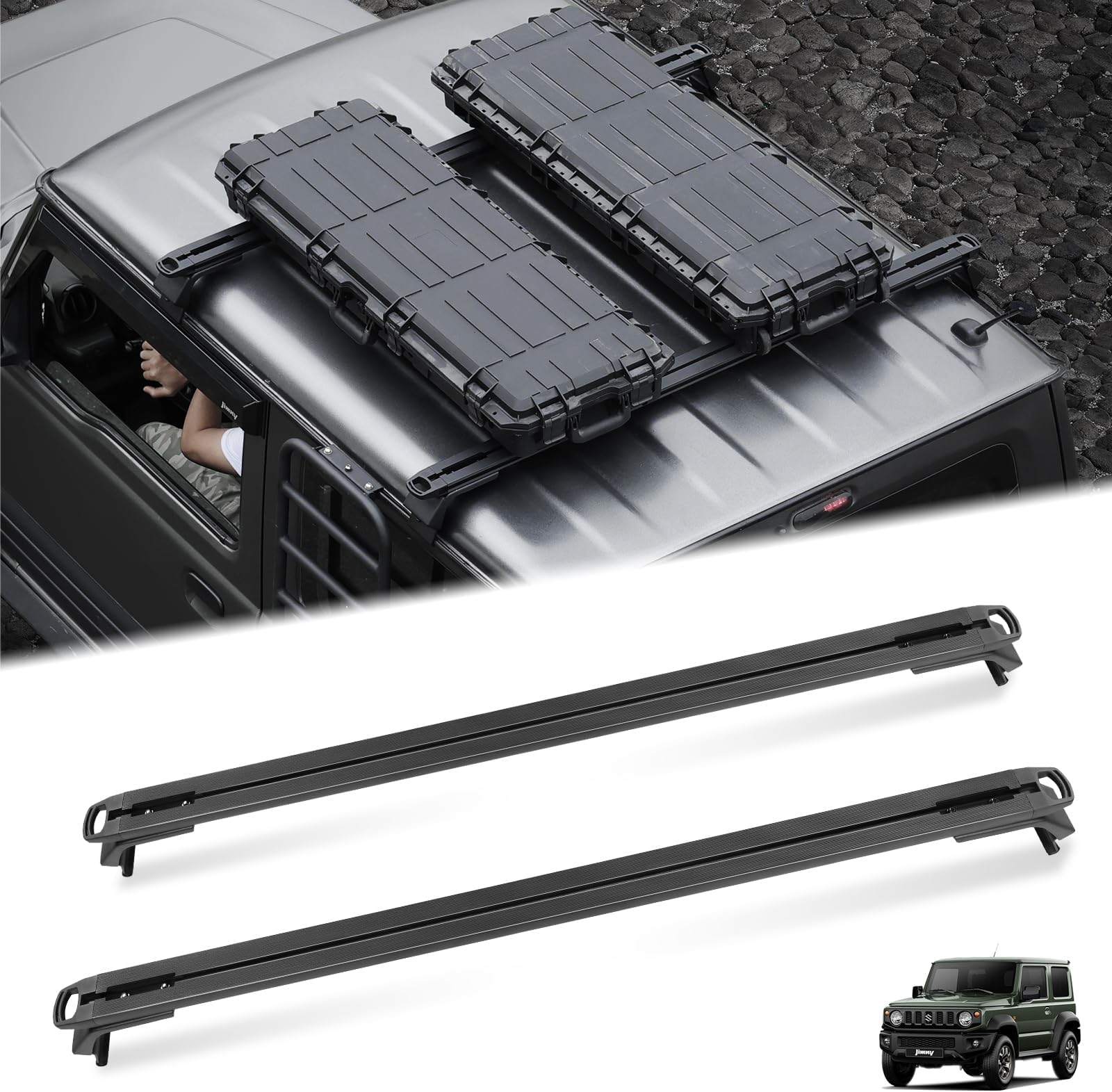 Amazon | カーメイト(Carmate) INNO イノー ドリップエアロベースセット ジムニー/ジムニーシエラ 用 2本 ルーフキャリア JB64 / JB74 XD201 ...