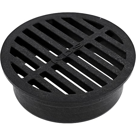 Amazon.com: Premium USA Made 4" Inch Grey Outdoor Round Flat Drain ...