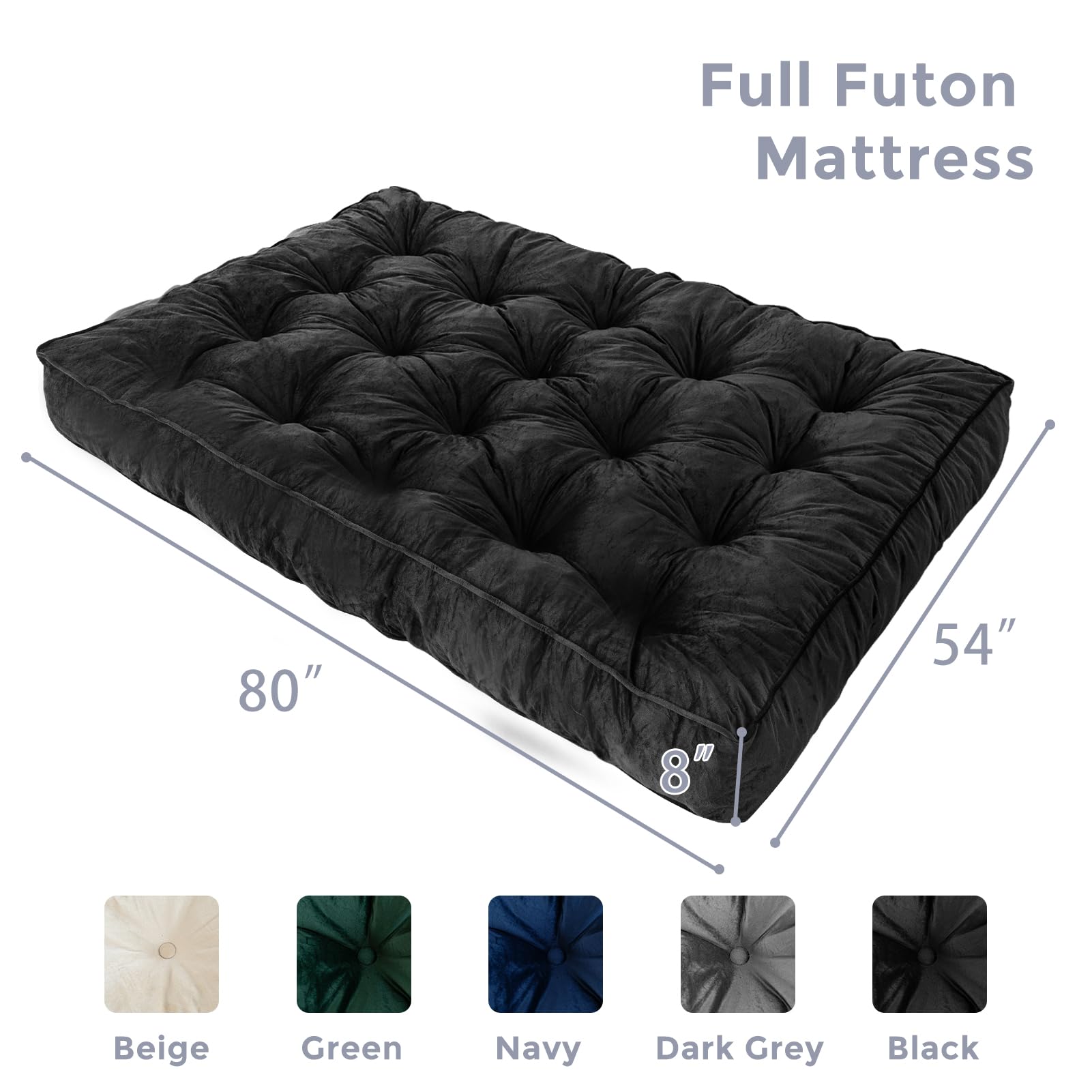 Snapklik.com : MAXYOYO 8" Futon Mattress, Full Size Extra Thick Futons ...
