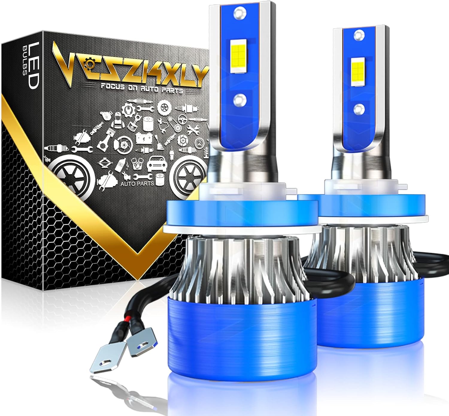 VCSZKXLY H11B LED Headlight Bulb H8B H9B 32000Lumens 6500K Super Bright ...