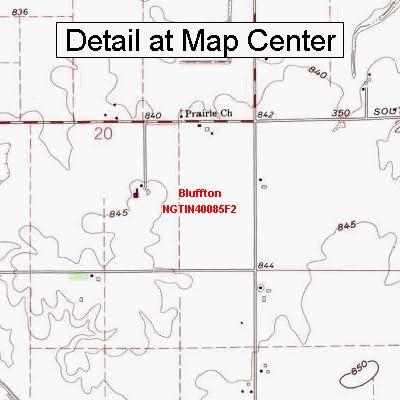 Amazon.com : USGS Topographic Quadrangle Map - Bluffton, Indiana ...