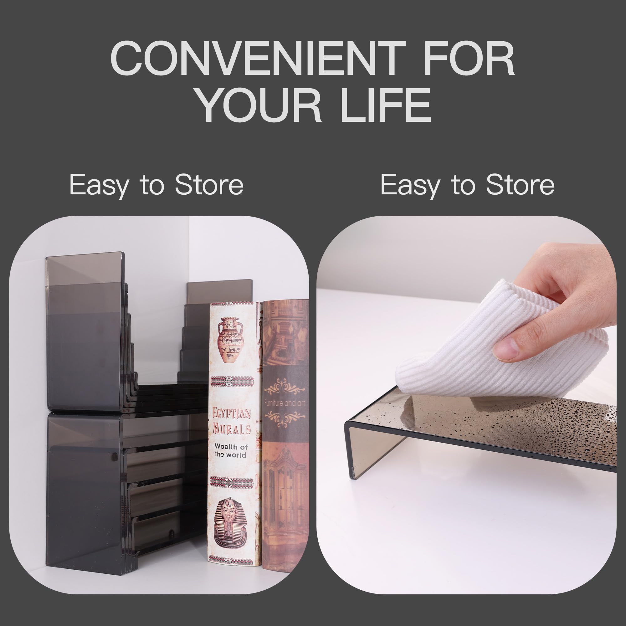 Snapklik.com : 10-Pack Acrylic Risers Display Stands, High Transparent ...