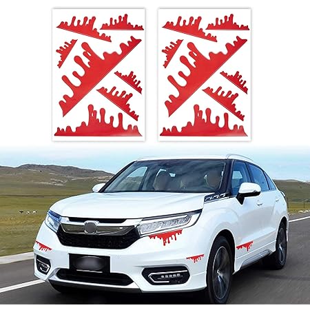 Amazon.com: SET of 2: Bloody Hand Print Zombie Outbreak Car Decal ...