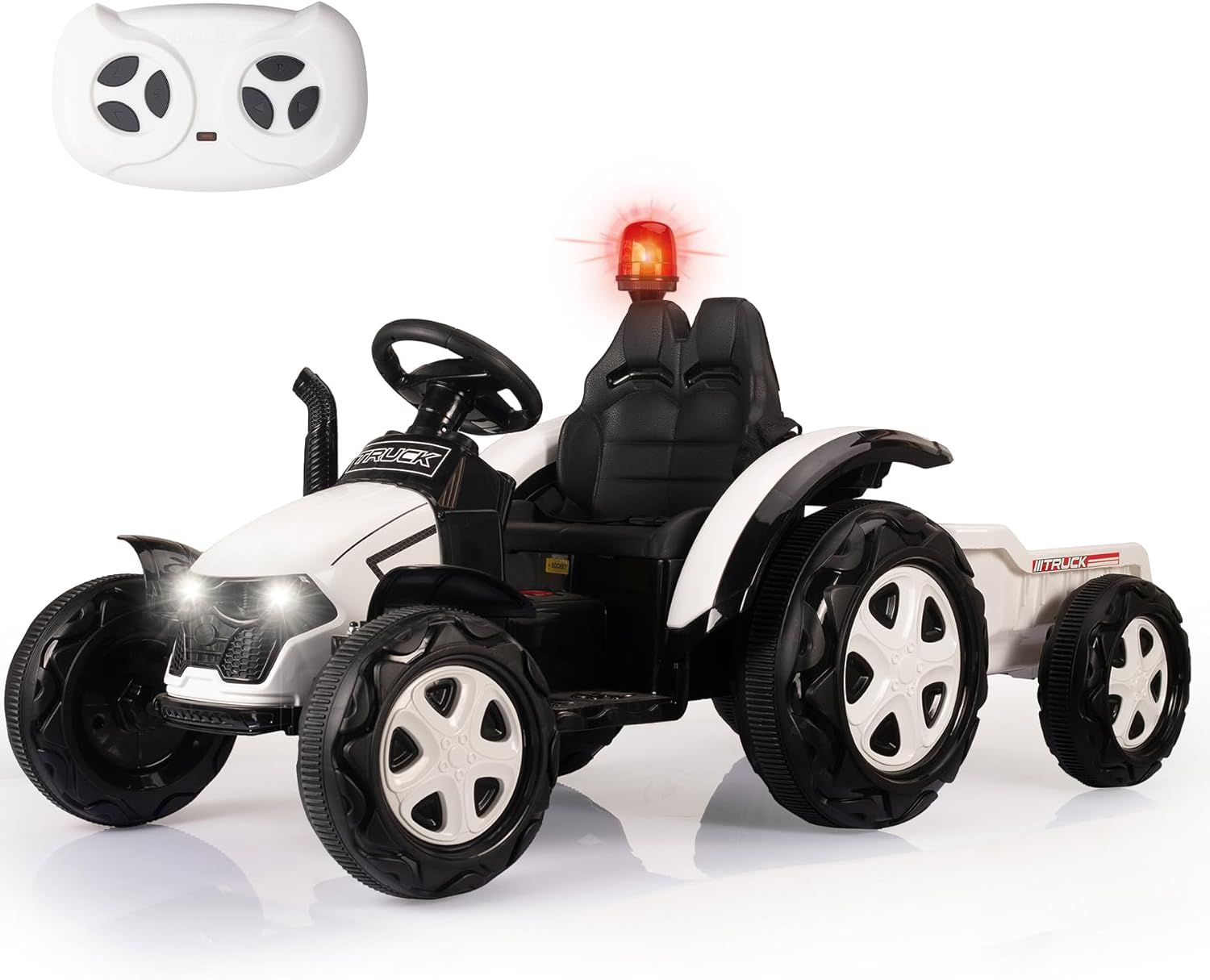 Amazon.com: Bobike Kids Tractor Toy with Trailer,12V Kids Ride On Car ...