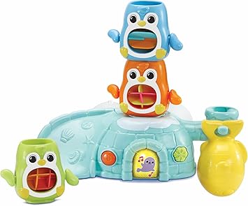 VTech Stack and Slide Penguin Pals, Interactive Stacking Bath Toy for ...