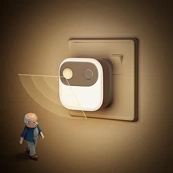JandCase Night Light, Motion Sensor Night Light, 2 Pack Plug in Night ...