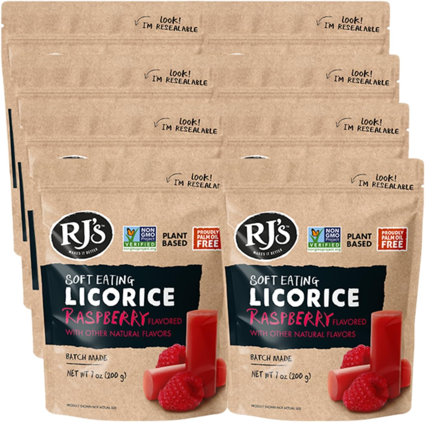 Amazon.com : RJ's Soft Australian Licorice, Natural Raspberry Flavor ...