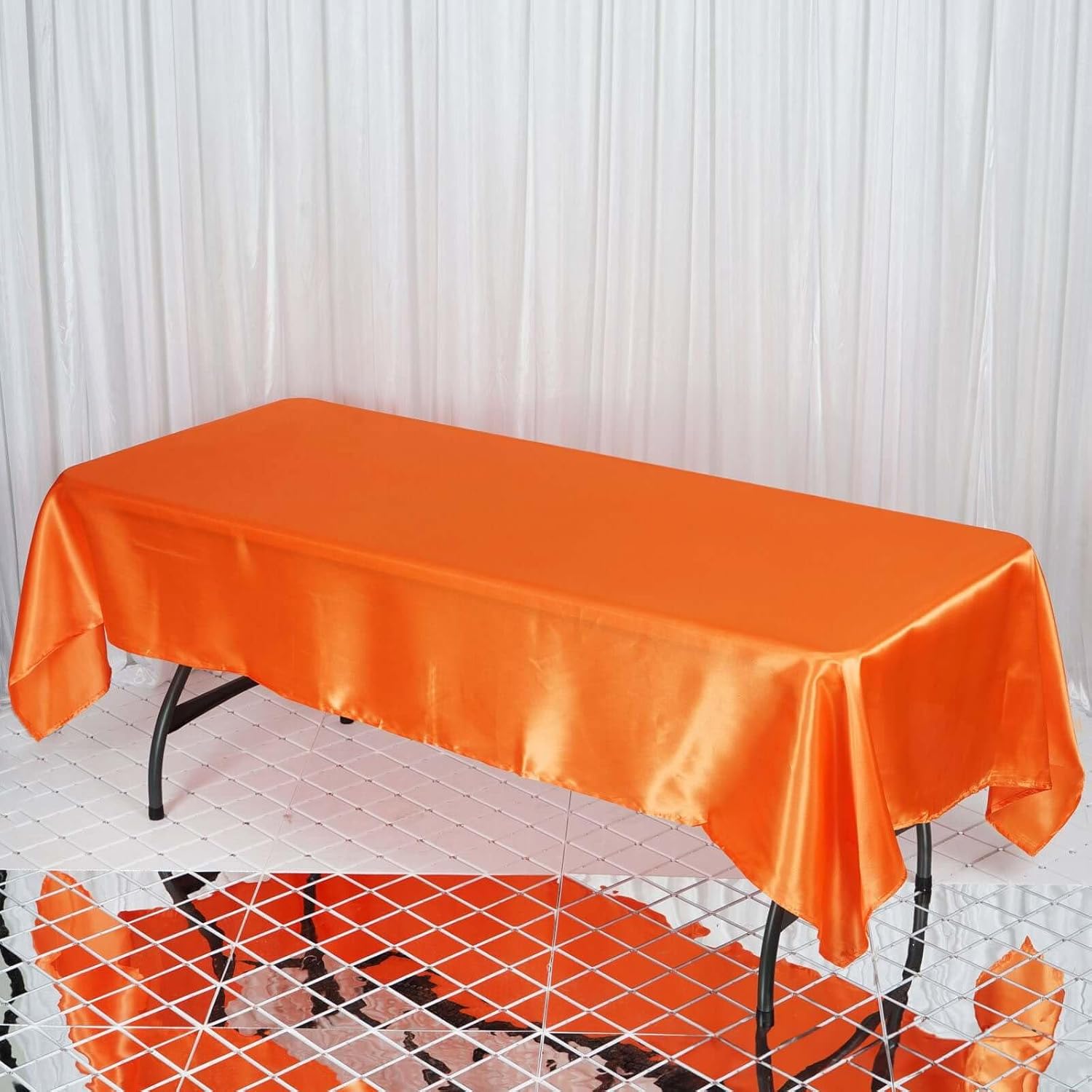 Amazon.com: Efavormart Rectangle Satin Tablecloth, 60"x102" Smooth ...