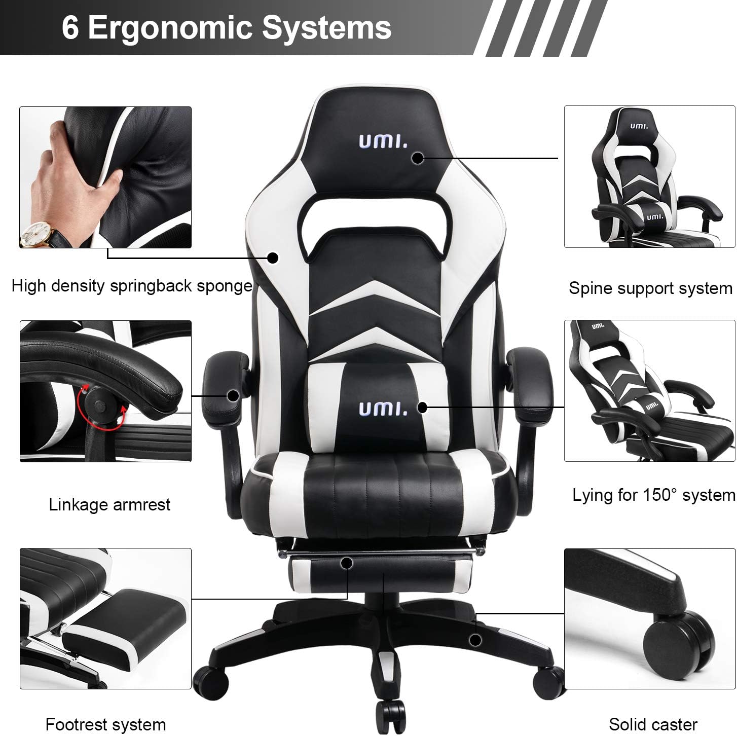 Amazon Brand – Umi Office Gaming Chair Computer Desk Chair with high ...