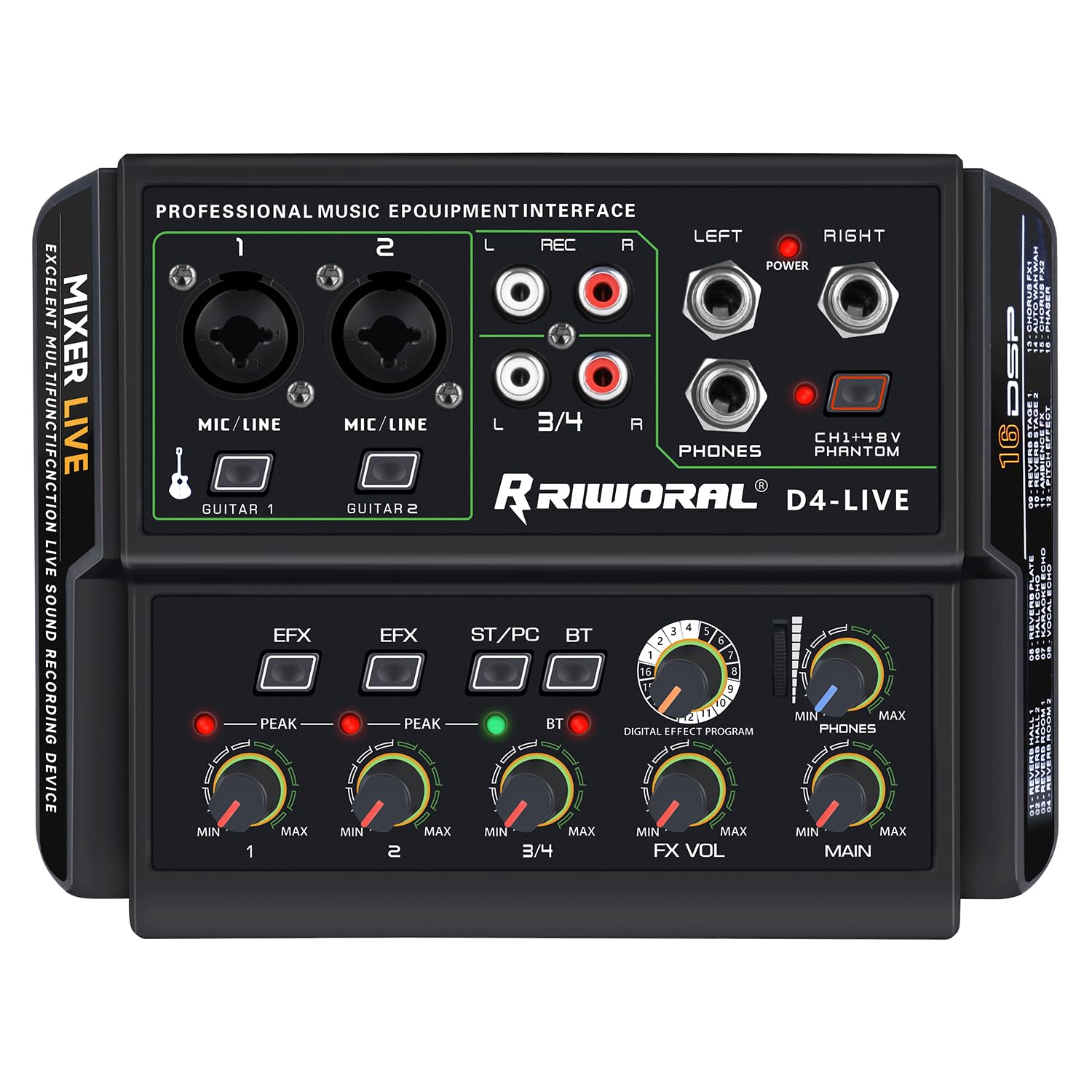 Riworal 4 CHANNEL AUDIO INTERFACE