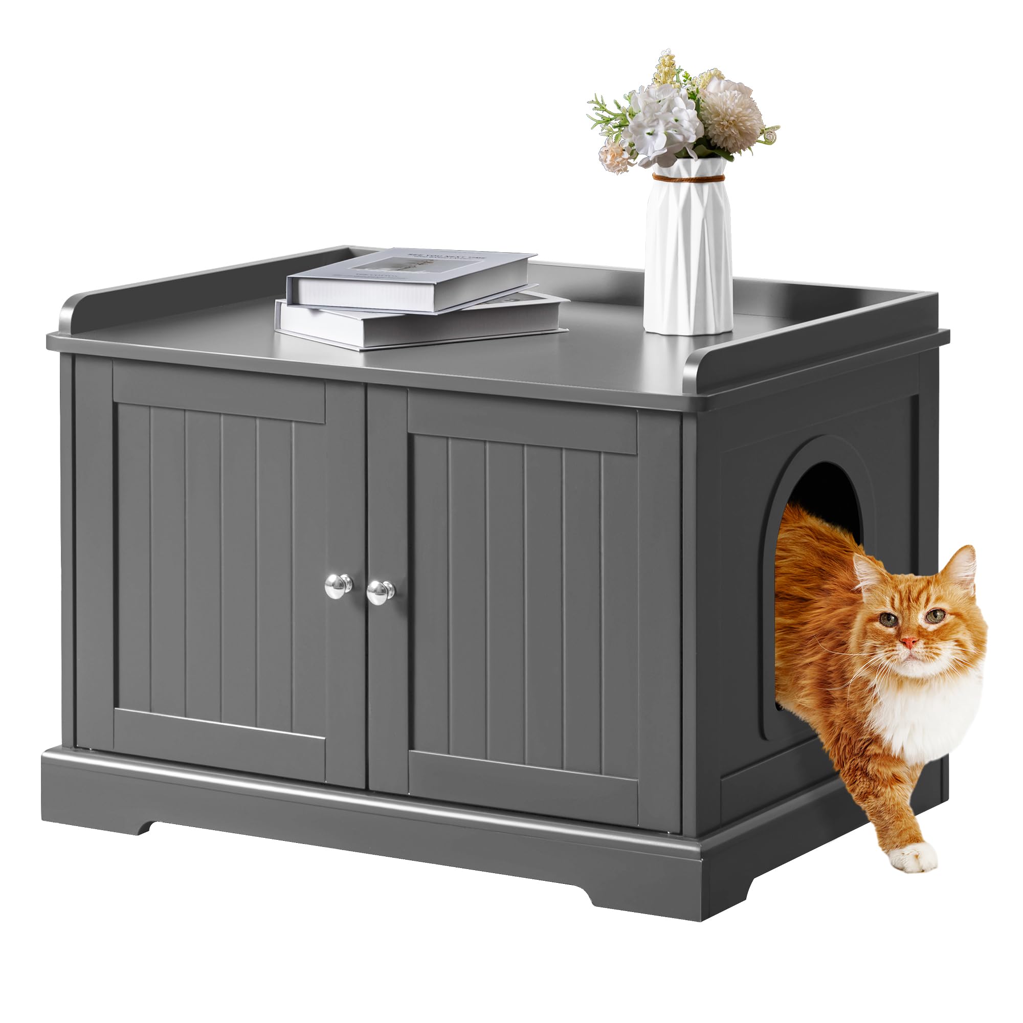 Amazon.com: Bigrab Hidden Litter Box Furniture, Cat Litter Box ...