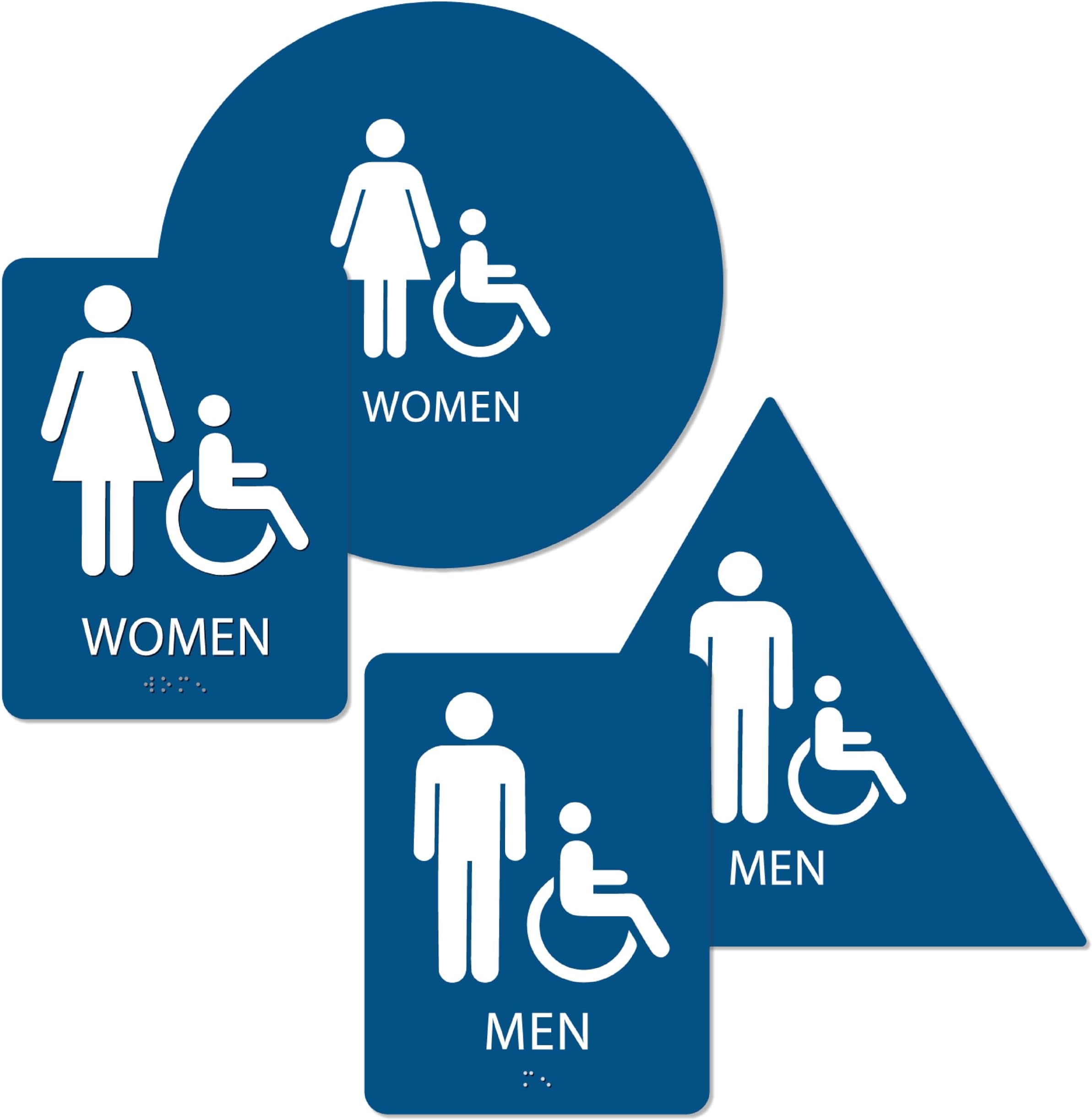 Amazon.com : ALPHA DOG ADA SIGNS Bathroom Bundle: Men's Women's ...