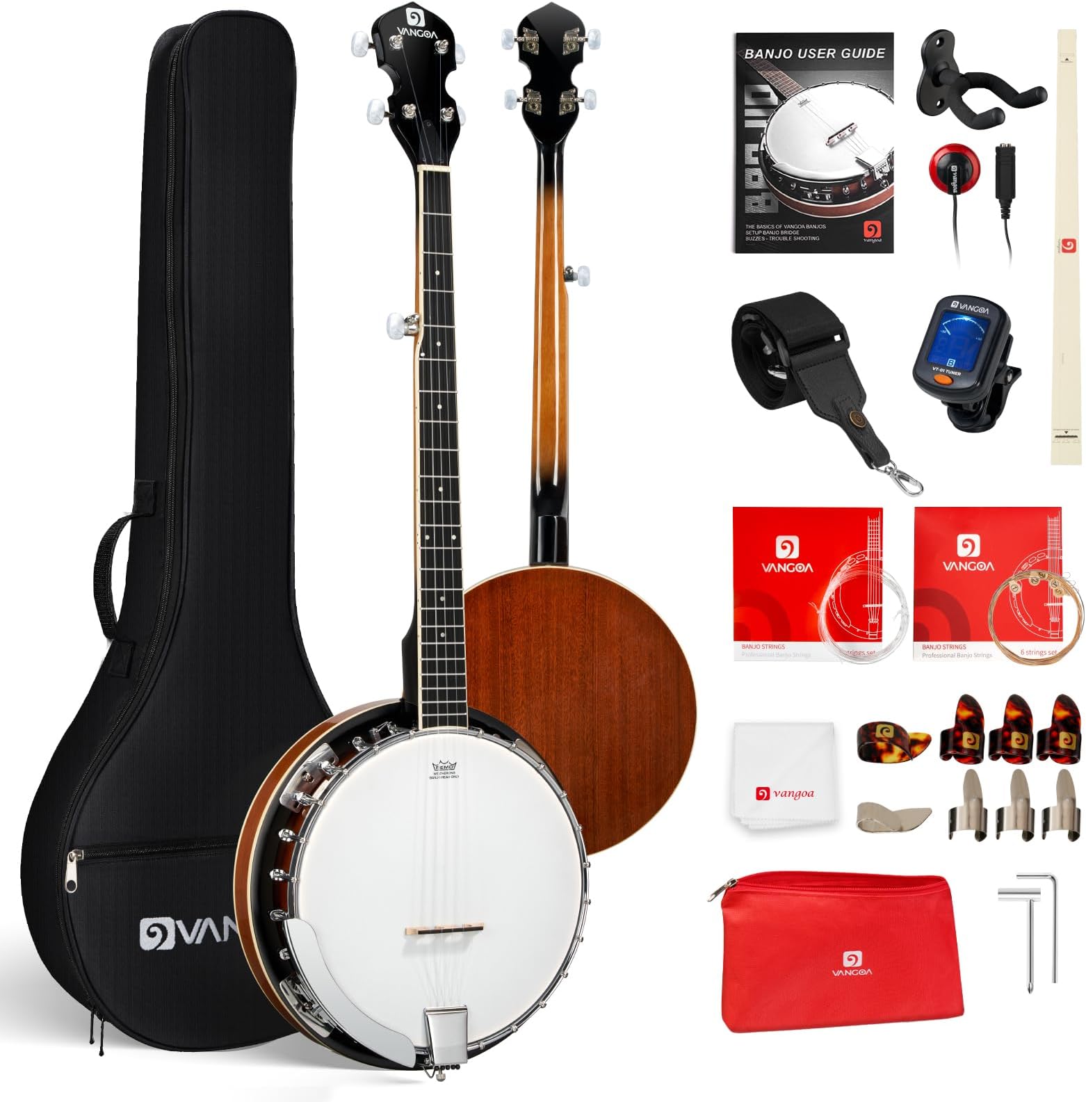 Amazon.com: Kcelarec 6-String Banjo Guitar,39 Inch Professional Banjo ...