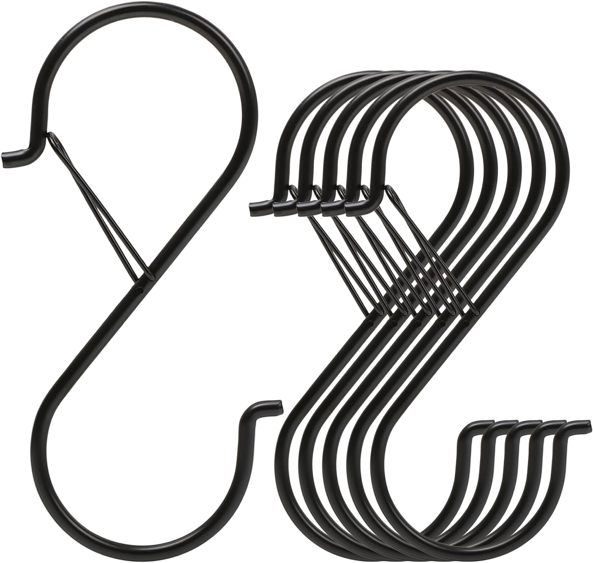 Amazon.com: Ansxiy 6 Pack 5 Inch S Hooks for Hanging, Heavy Duty S ...