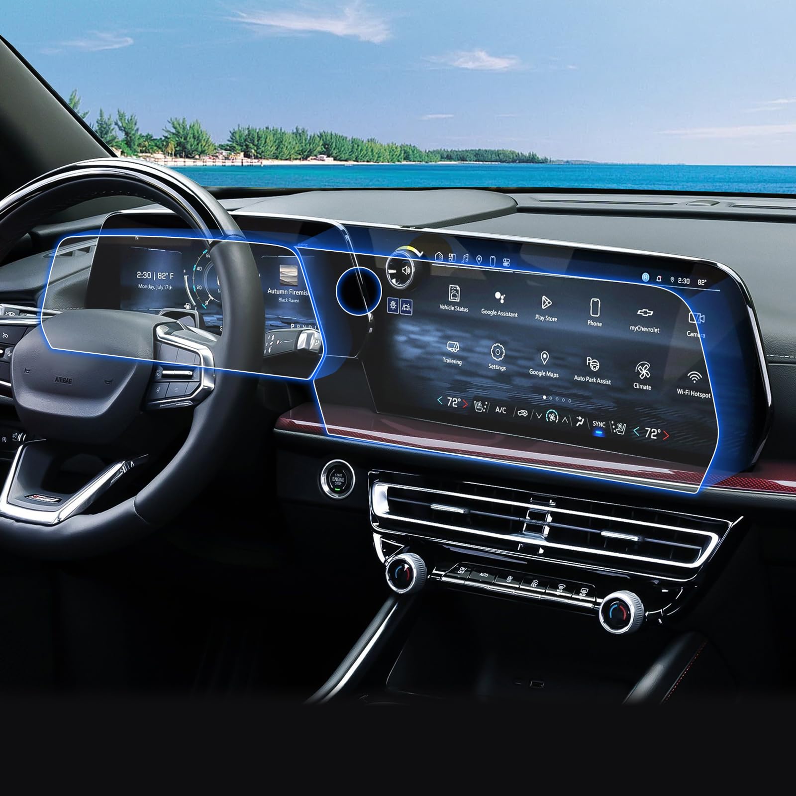 Amazon.com: (4pack) Coleya 2024 2025 Chevy Traverse Screen Protector ...