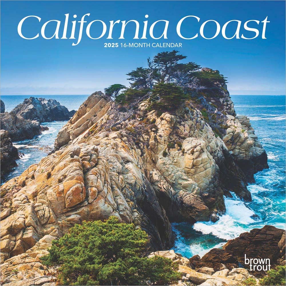 California Coast | 2025 7 x 14 Inch Monthly Mini Wall Calendar ...