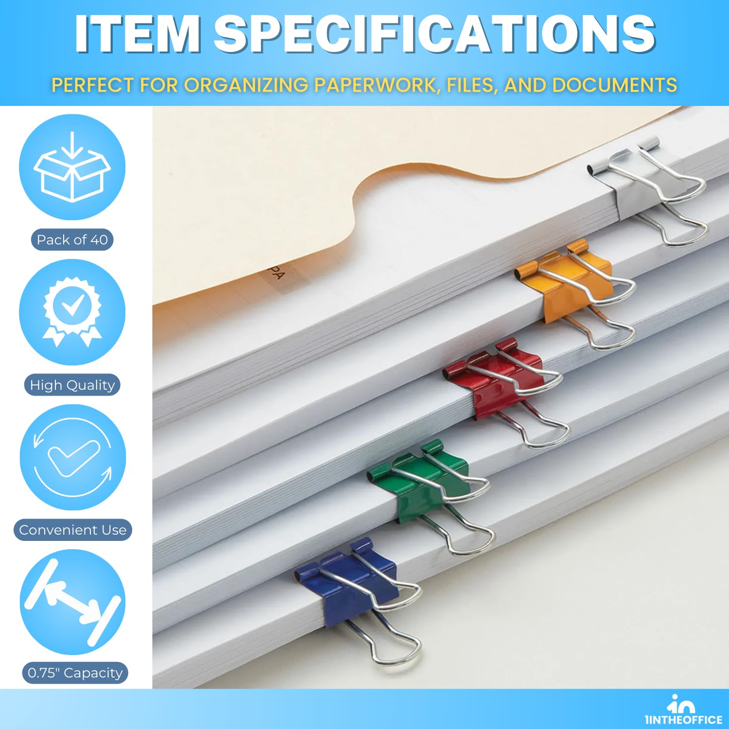 Snapklik.com : Small Binder Clips, Paper Binder Clips, Colored Binder ...