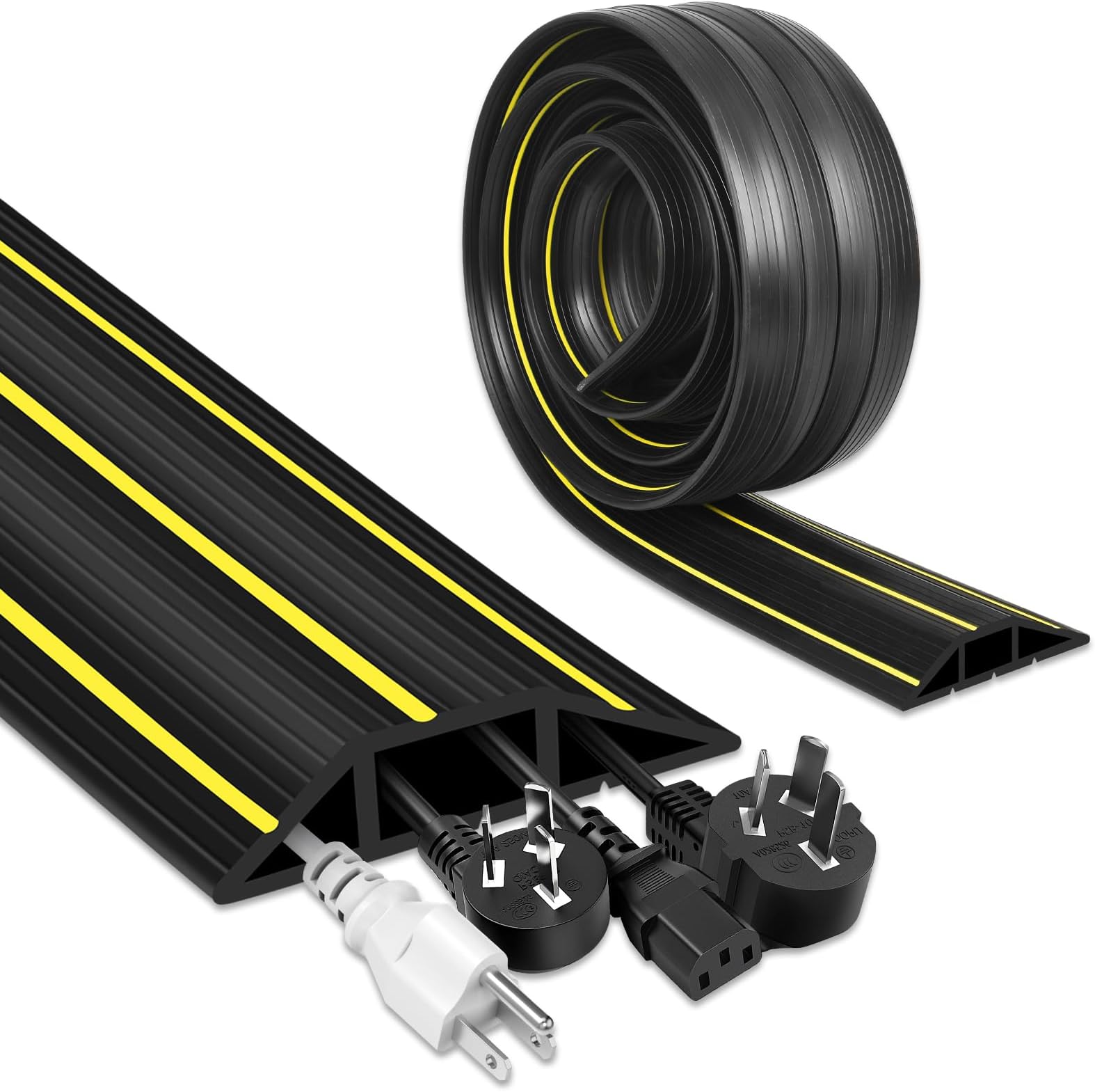 XPERTOOLS Outdoor Cable Protector 1.8M Long Black - Made PVC - Bendable ...