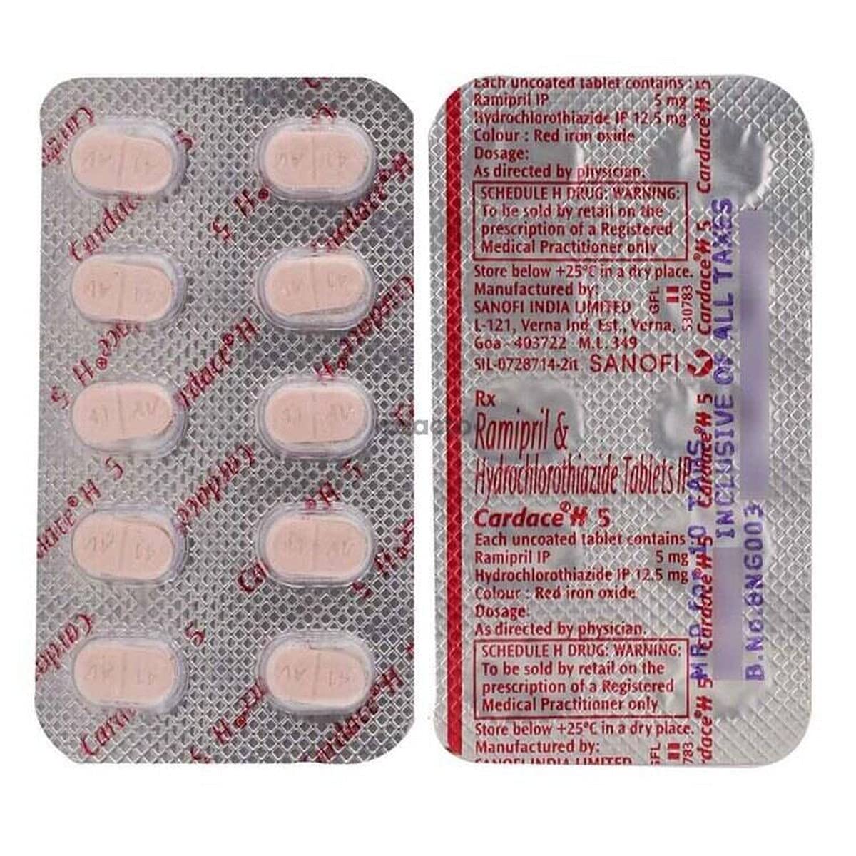 Cardace H 5mg - Strip of 15 Tablets : Amazon.in: Health & Personal Care