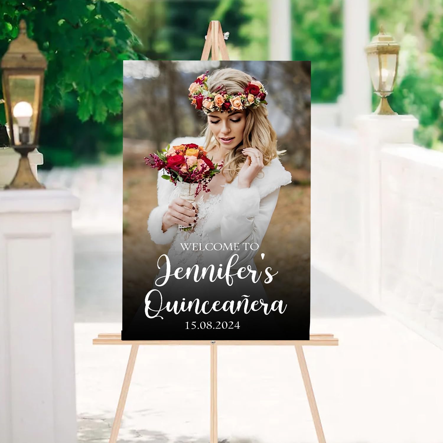 Amazon.com : Personalized Quinceañera Welcome Sign, Quinceanera Sign ...