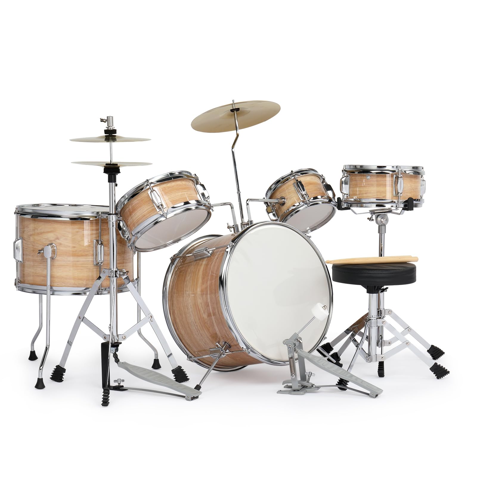 Amazon.com: Ktaxon 5-Piece Complete Junior Drums Set, 14 Inch Beginners ...