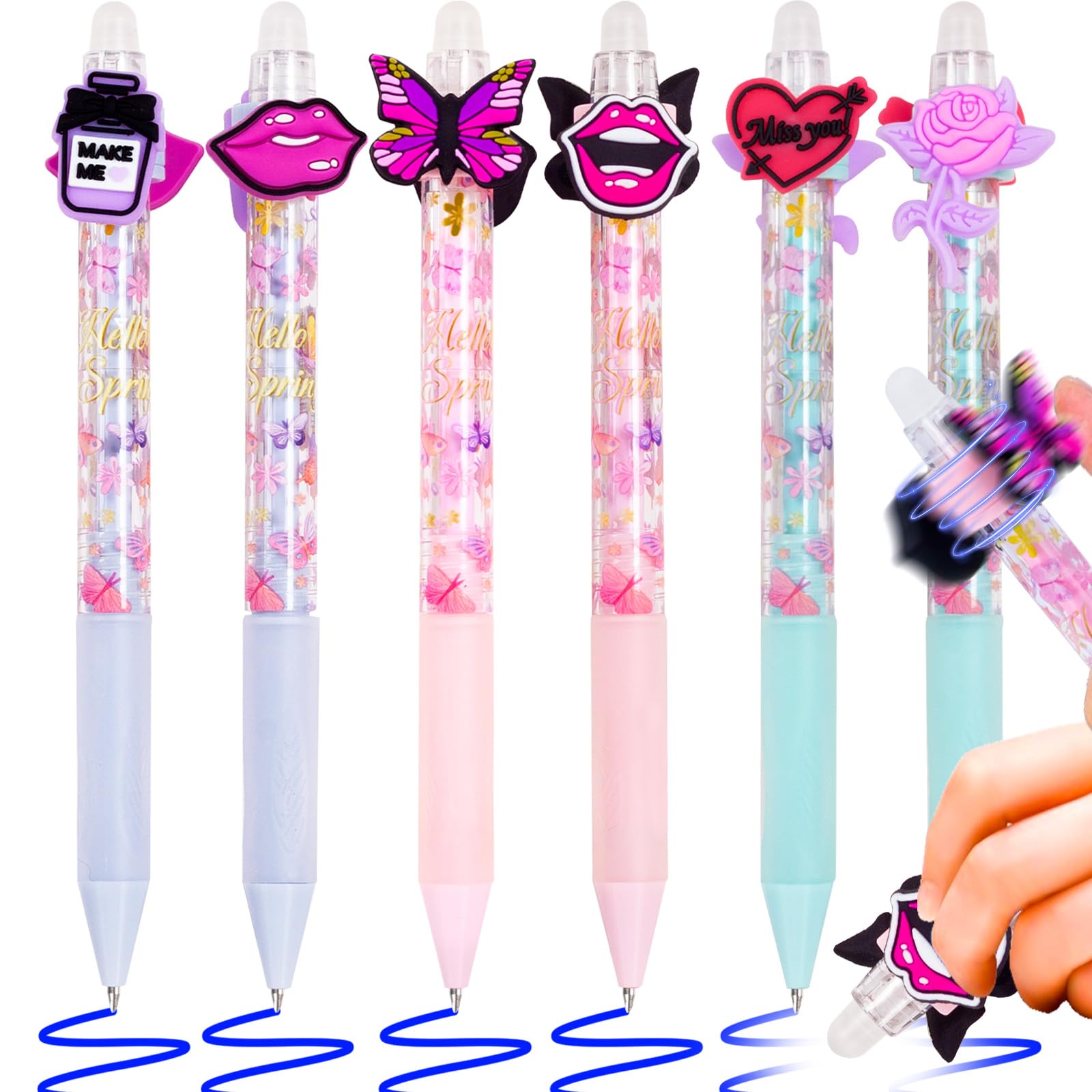 Amazon.com: YOYTOO Erasable Gel Pens, 6 pcs Retractable Cartoon ...