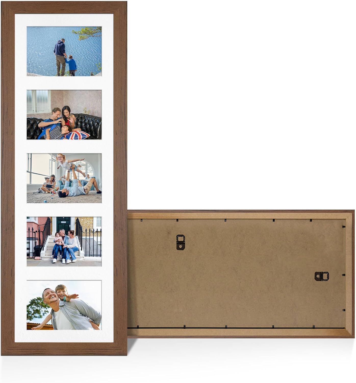 Alison Kingsgate Walnut 26x8 Photo frames for multiple pictures -5 ...