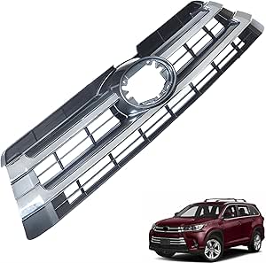 Amazon.com: SEBLAFF Front Bumper Upper Grille Electroplated Silver ...