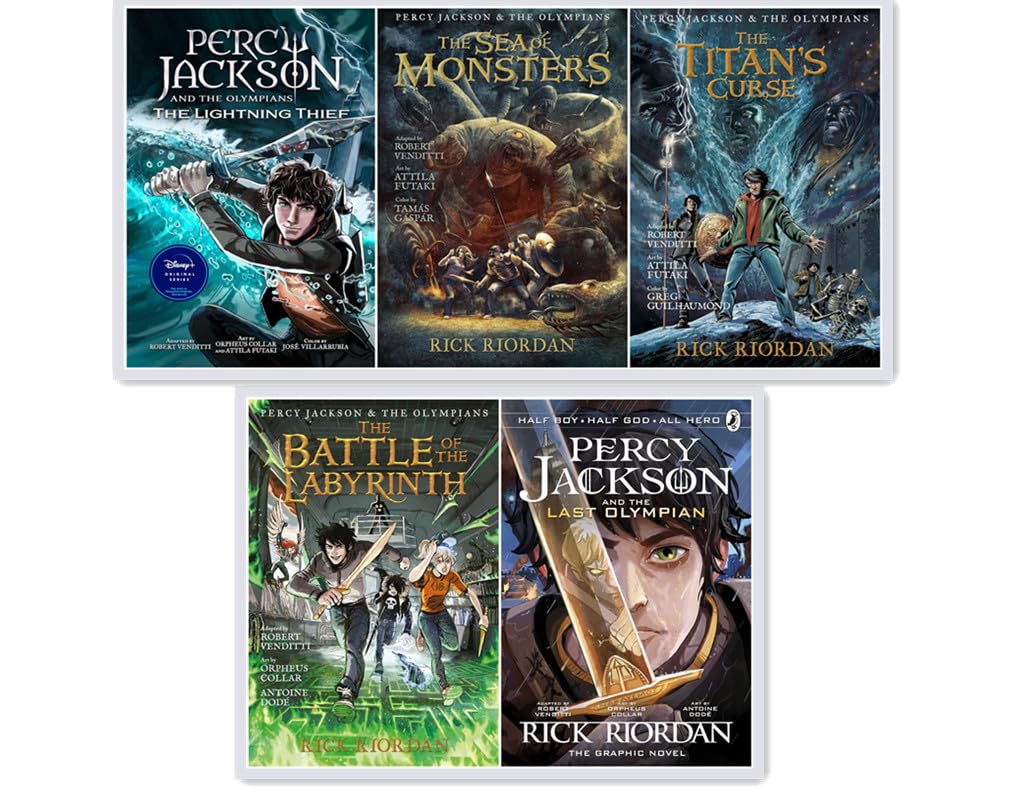 Percy Jackson and the Olympians: The Graphic Novel 5 Books Set - The ...