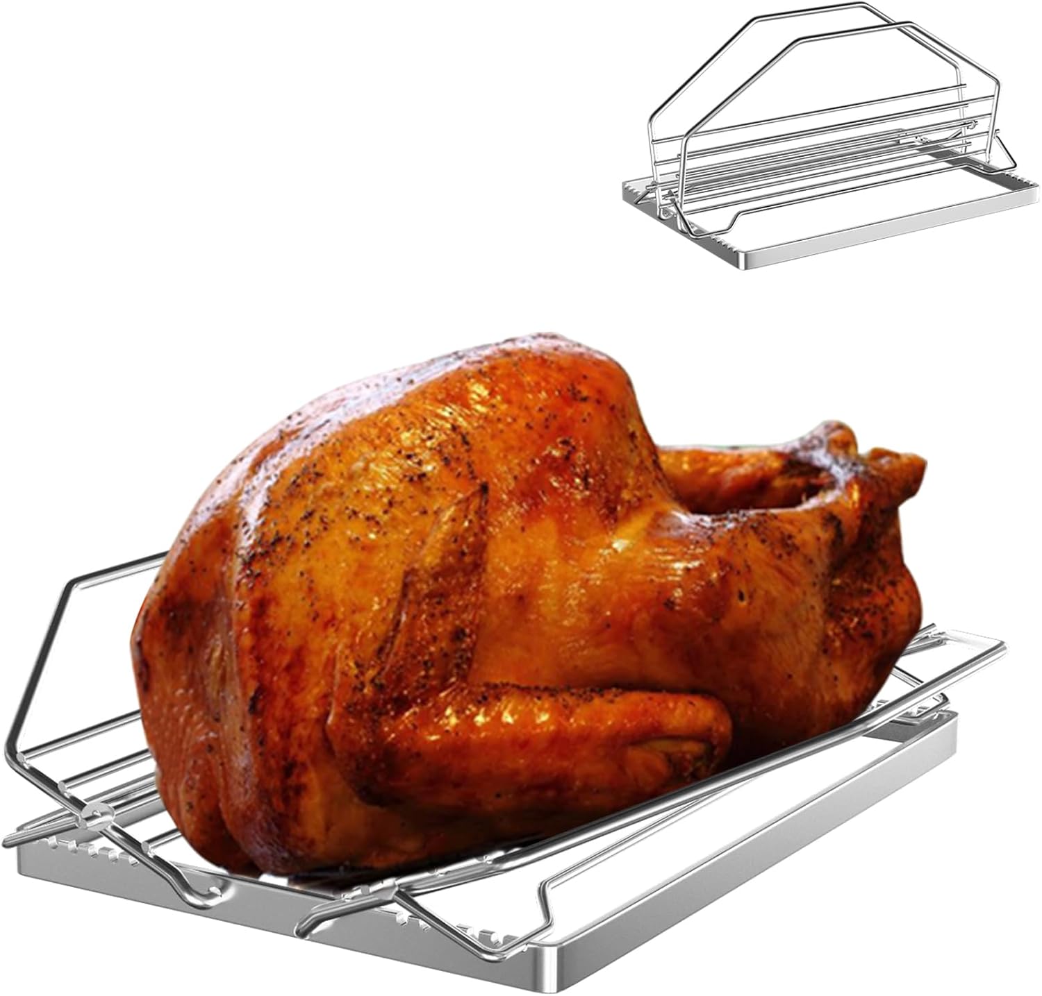 Amazon.com : Adjustable Turkey Rack, Poultry Rack for Ovens, Smokers ...