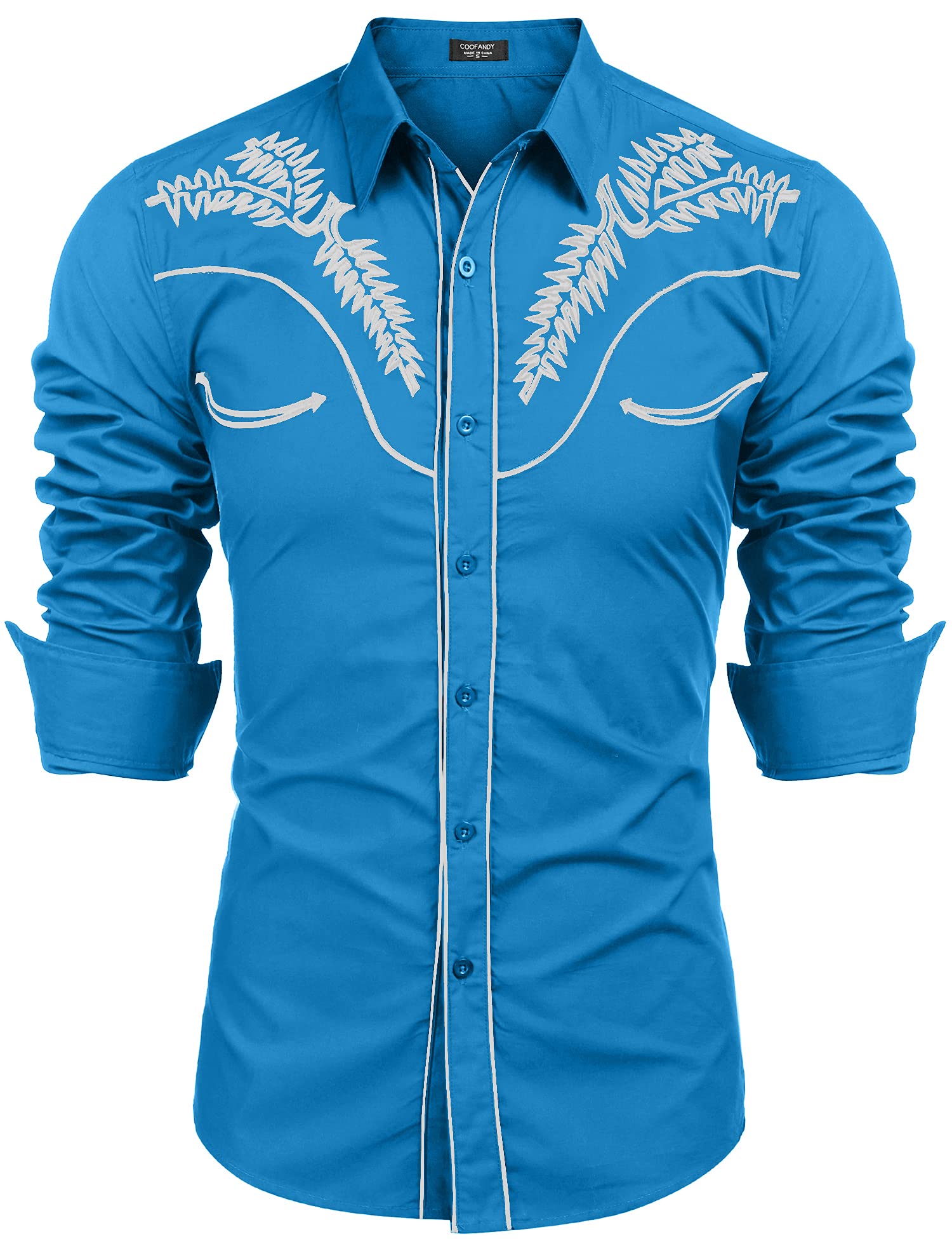Snapklik.com : Mens Vintage Country Shirts Western Cowboy Embroidered ...