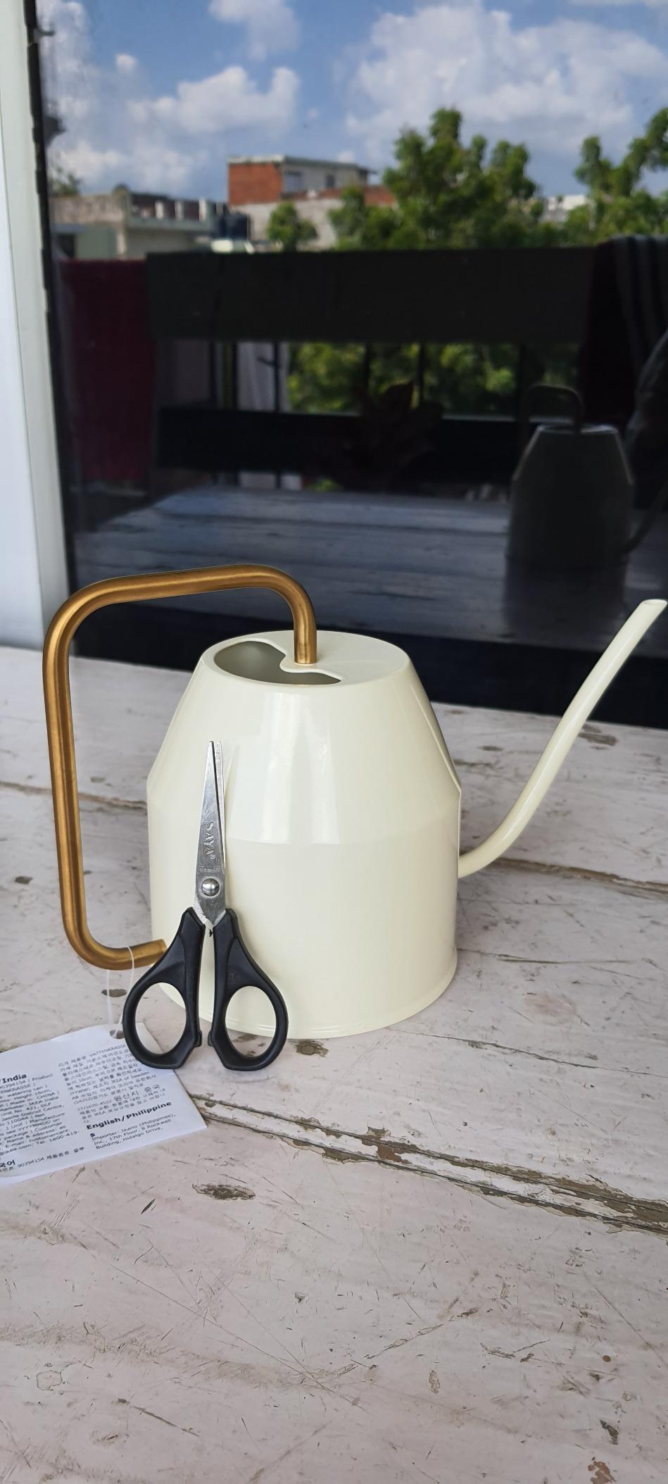 Ikea Stainless Steel Watering Can - 0.9 l, Ivory, Gold : Amazon.in ...