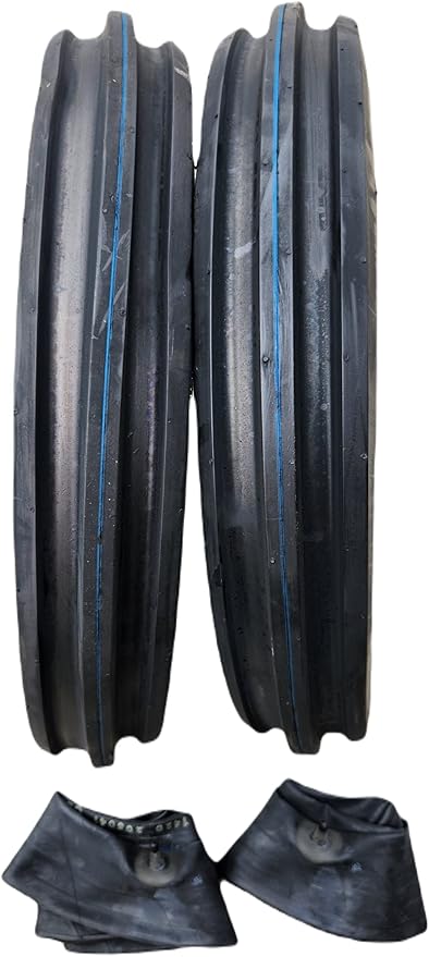Amazon.com : DEESTONE Two 5.00-15 Rib Tractor Tires with Tubes 500-15 ...
