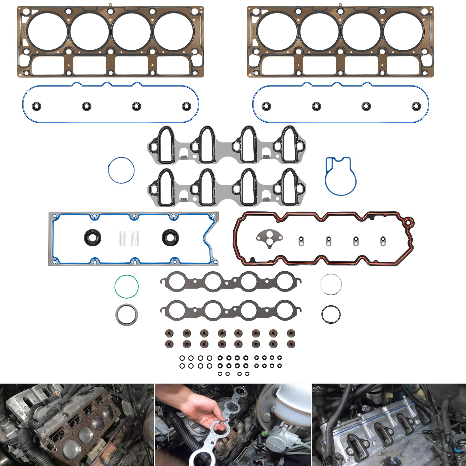 Amazon.com: HS 26190 PT-2 Engine Cylinder Head Gasket Set Intake ...
