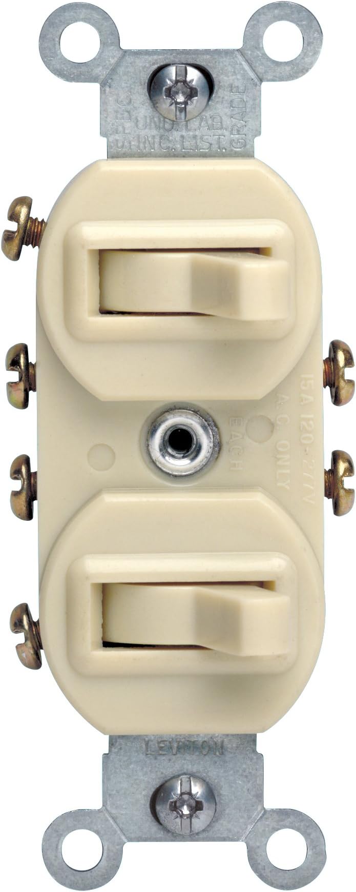 Leviton 5623-2W 20 Amp, 120/277 Volt, Decora Plus Rocker 3-Way AC Quiet ...