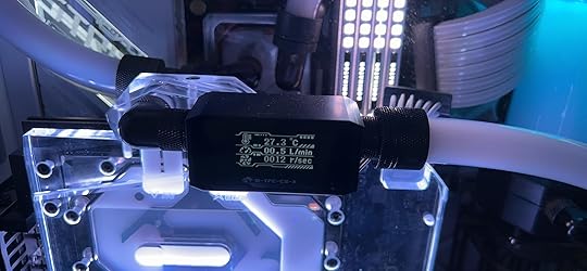 Amazon.com: G1/4" OLED Display PC Water Cooling Flowmeter/Thermometer ...