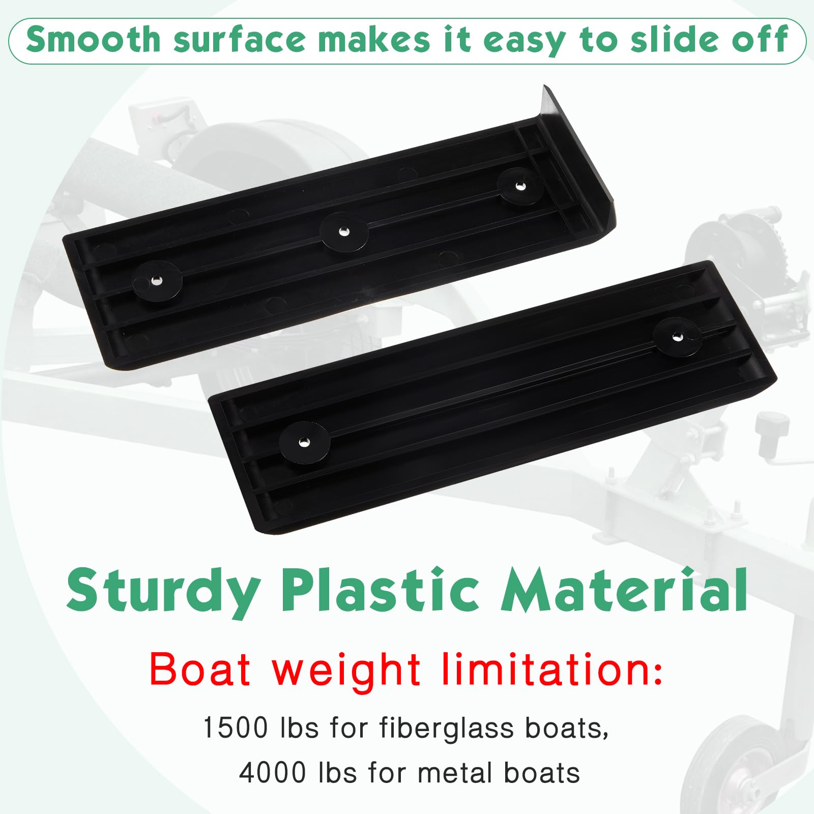 Snapklik.com : 10 Pcs Boat Trailer Bunk Slide Pads And Boat Trailer ...