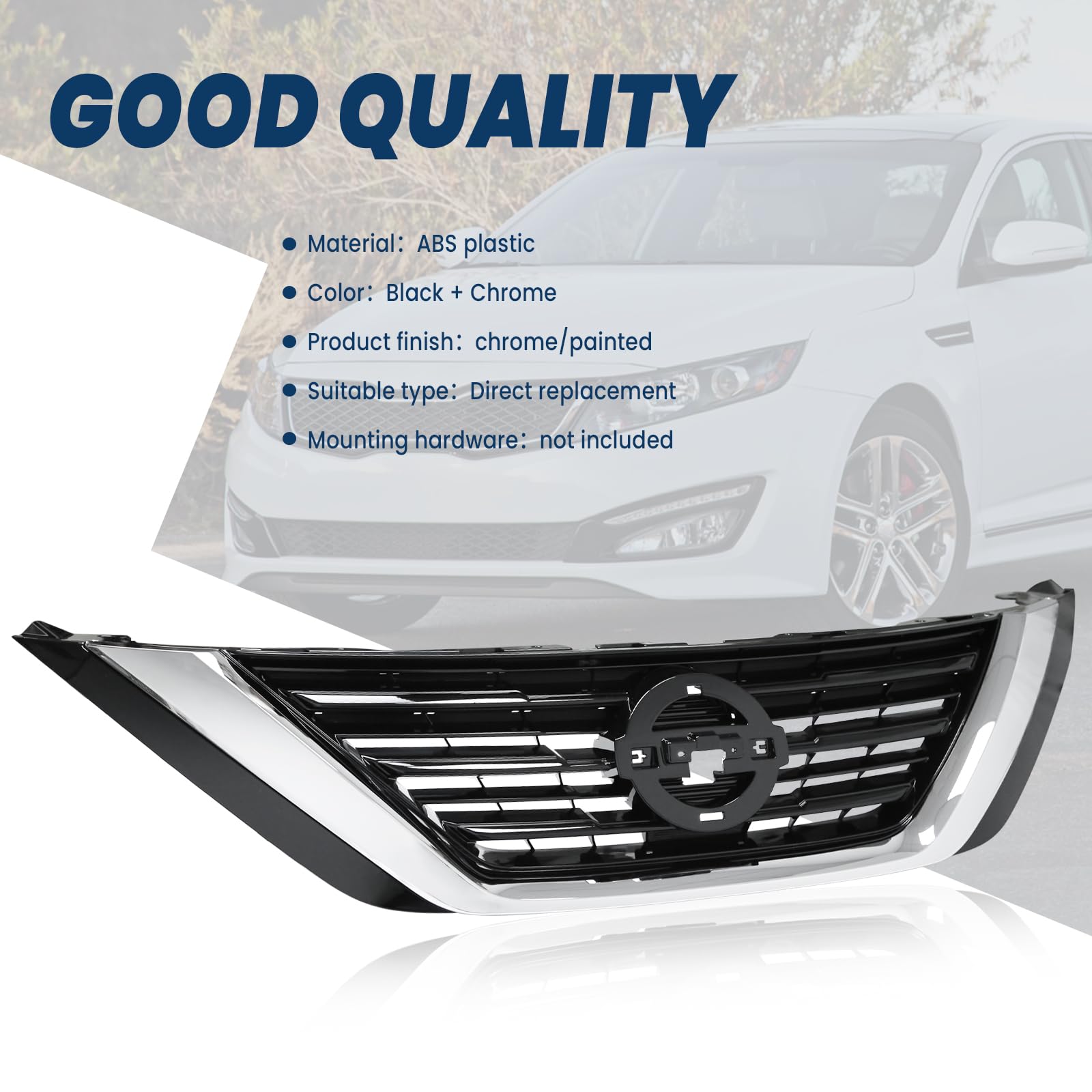 Snapklik.com : Kspeed Front Bumper Black Air Intake Grille Replacement ...