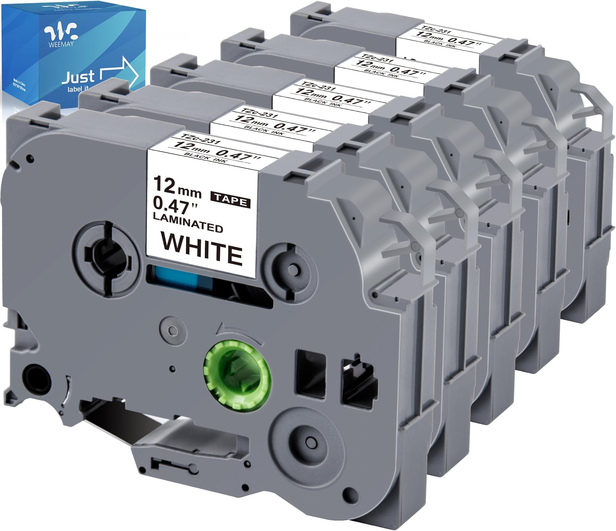 Label Maker Tape Refills 4-Pack Ptouch TZe 231, TAAUS Tz Tape ...