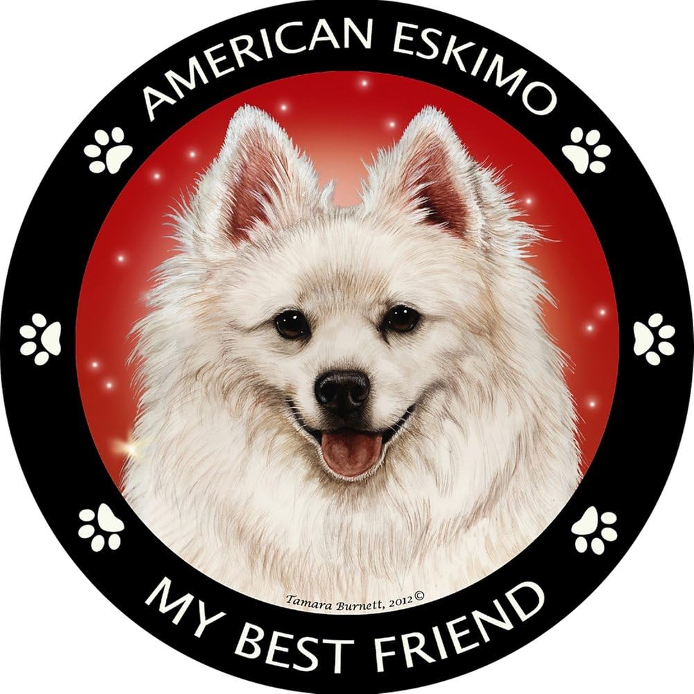 Amazon.com: My Best Friend American Eskimo Dog Circle Magnet by Pet ...