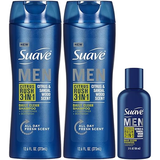 Amazon.com : Suave Body Wash, Shampoo and Conditioner 3-in-1 for Men ...