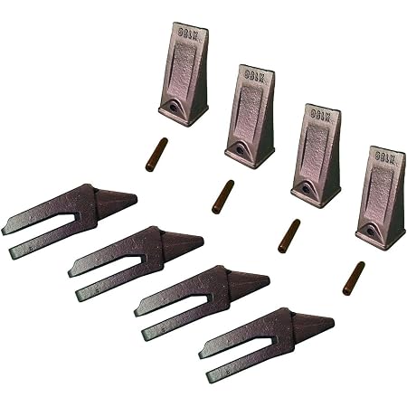 Amazon.com: 5 - Mini Excavator Bucket Teeth, weld-on Shanks & Pins ...