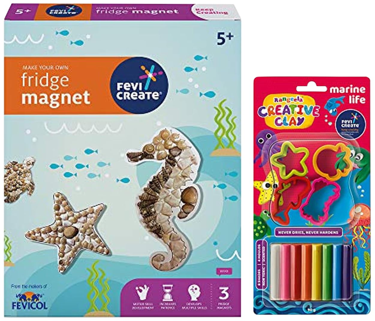 Pidilite Fevicreate Make Your Own Fridge Magnets DIY Art and Craft Kit ...